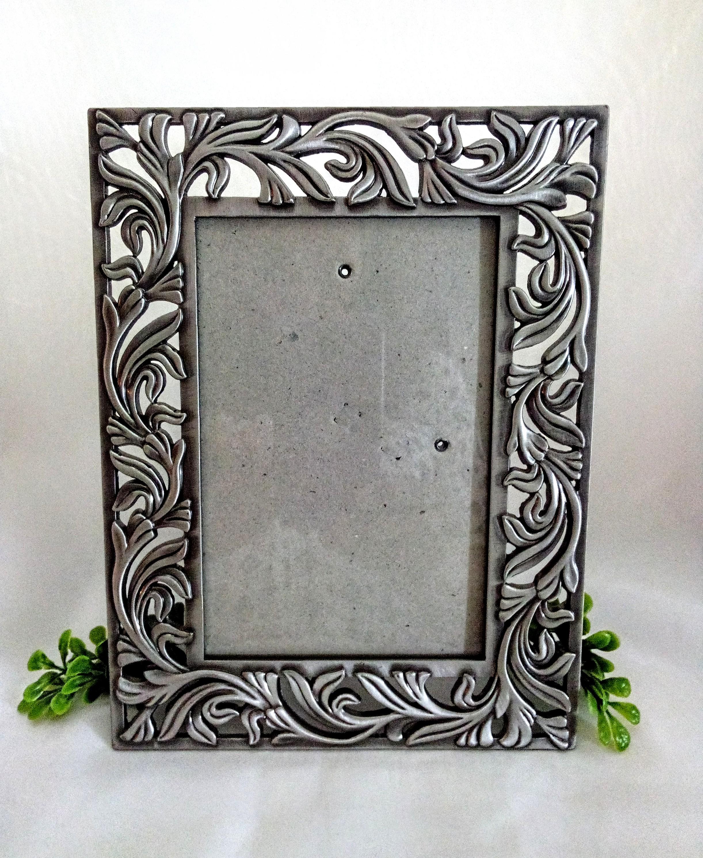 Vintage Pewter Art Nouveau Style Frame for 4x6 Photo, Vintage six Trees ...