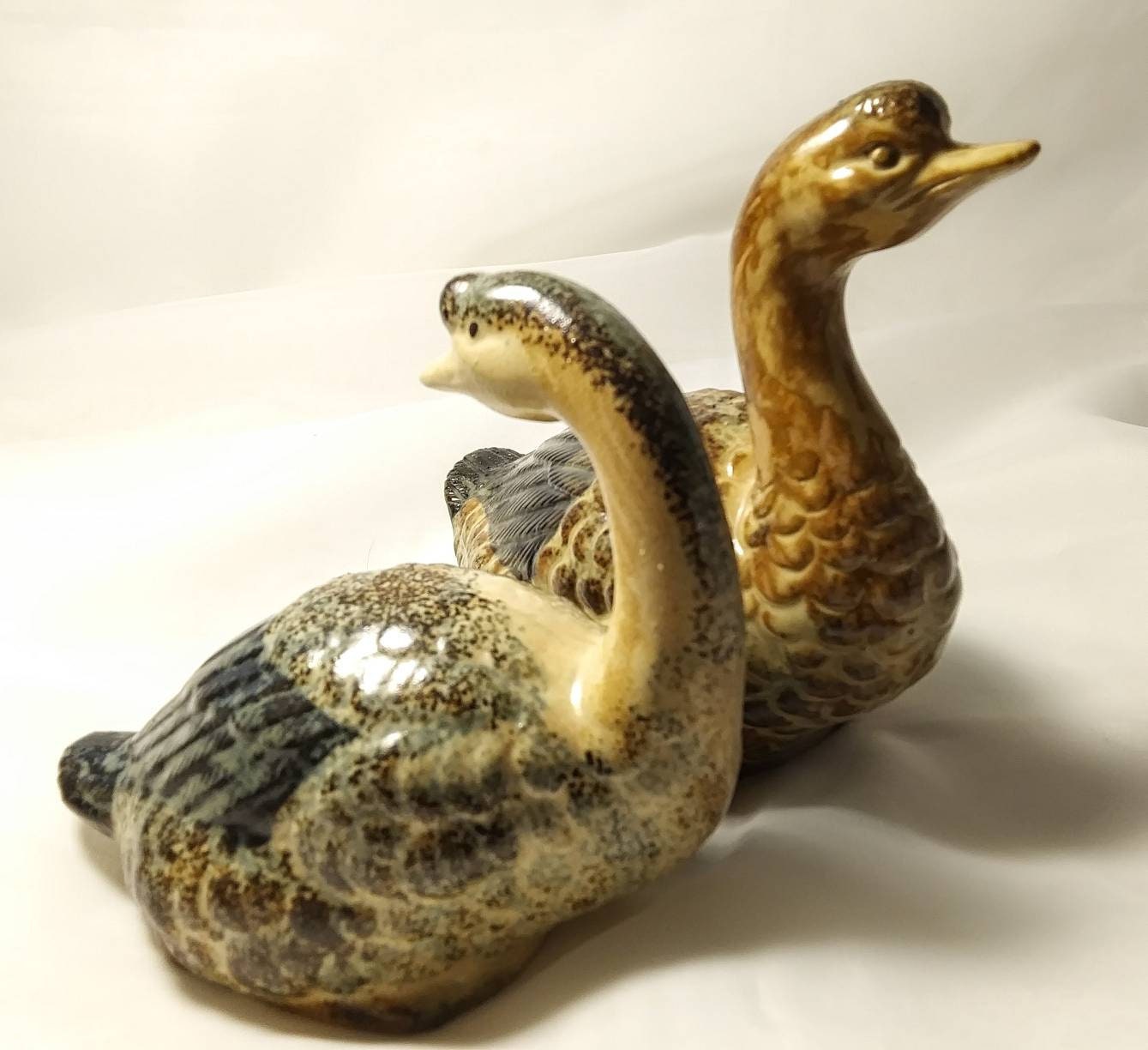 Pair of Japanese Ceramic Geese Figurines Vintage Japan - Etsy