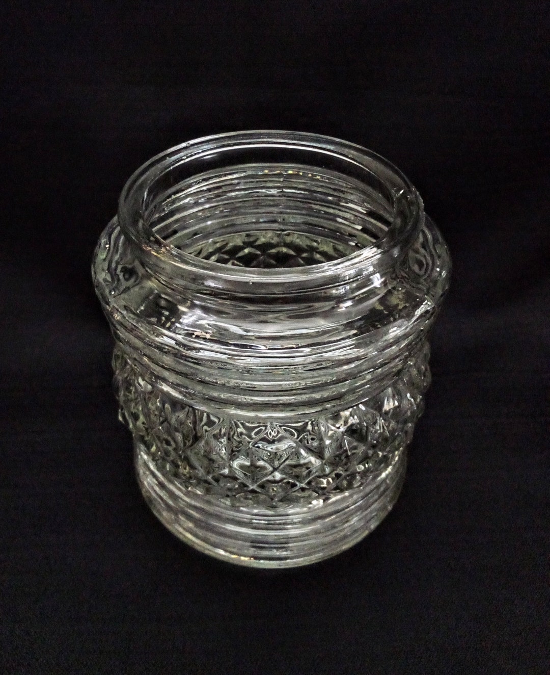 Vintage Jelly-jar Style Clear Diamond and Ribbed Bullseye Porch Light ...