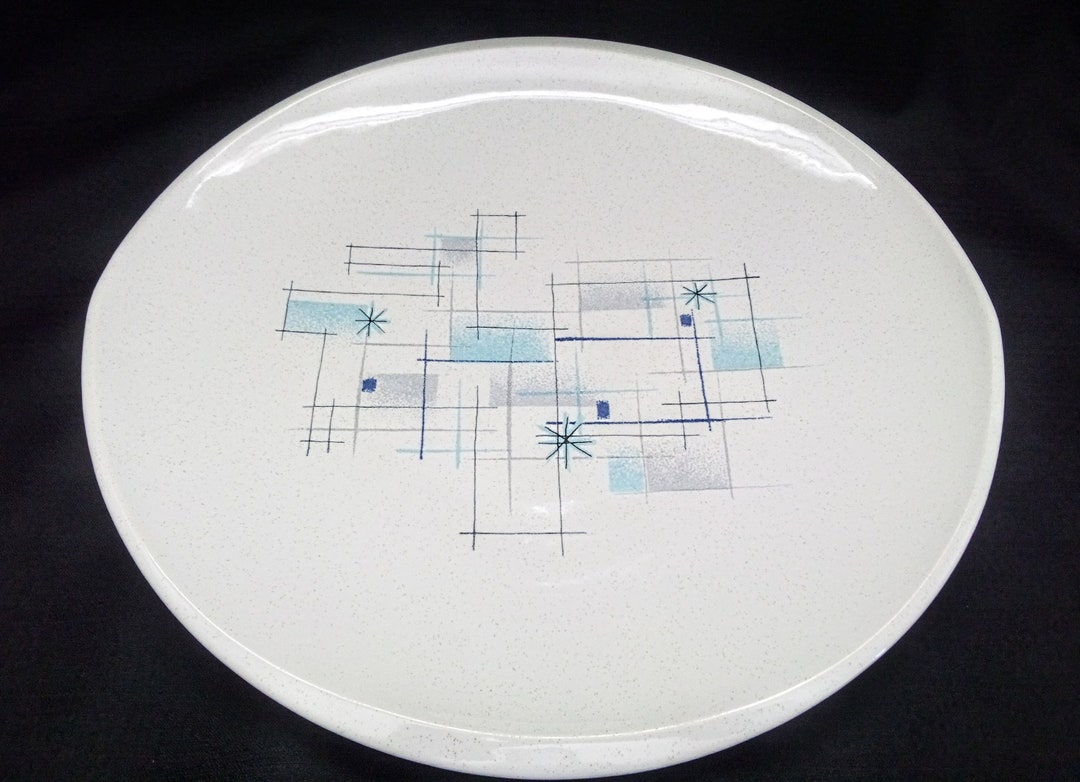 MCM Franciscan Oasis Chop Plate, 1950's Atomic Design Stoneware - Etsy