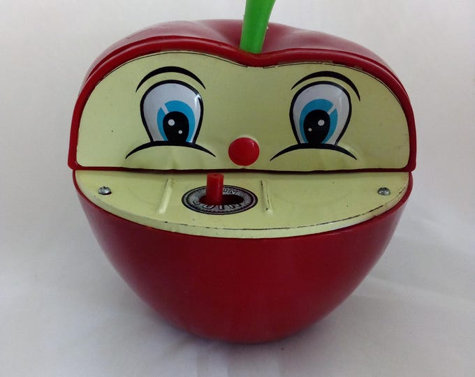 Apple Worm Wind-up Bank, 1970's Apple Bank, Working Condition - Etsy