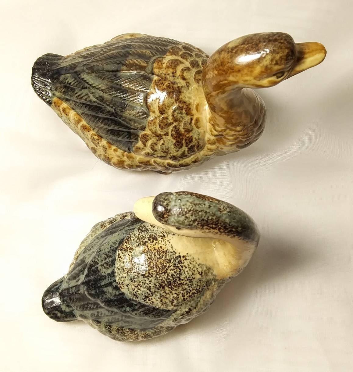 Pair of Japanese Ceramic Geese Figurines Vintage Japan - Etsy