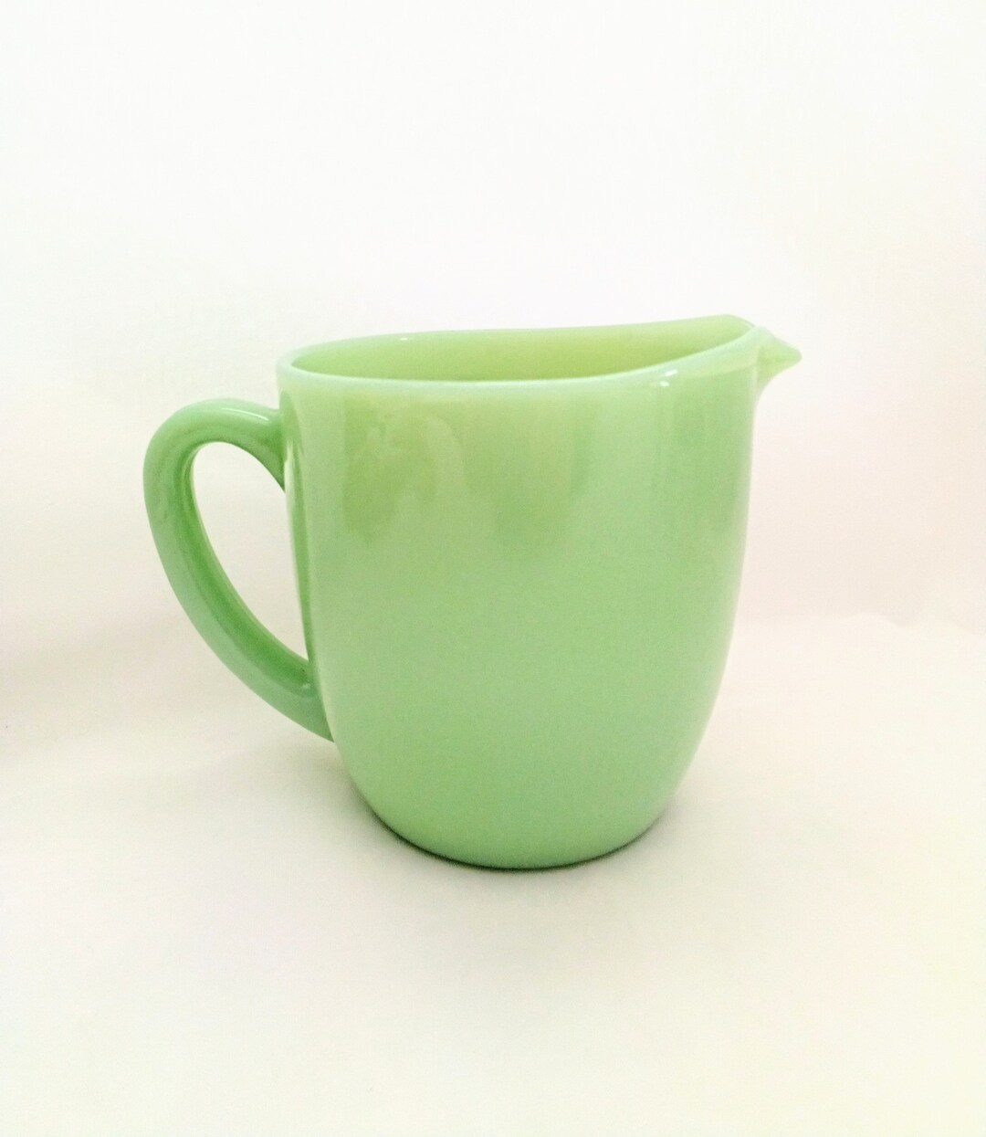 Fire King Jadeite Pitcher With Handle, 1948-1950 Midcentury Fire King ...