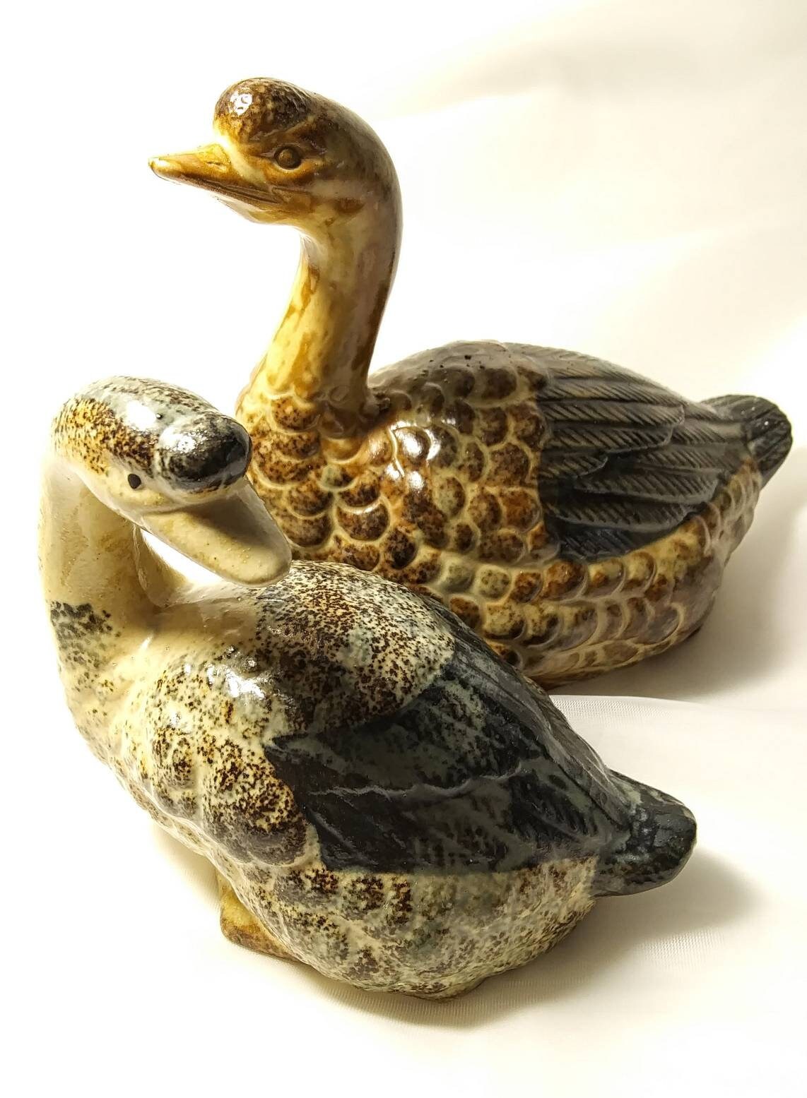 Pair of Japanese Ceramic Geese Figurines Vintage Japan - Etsy