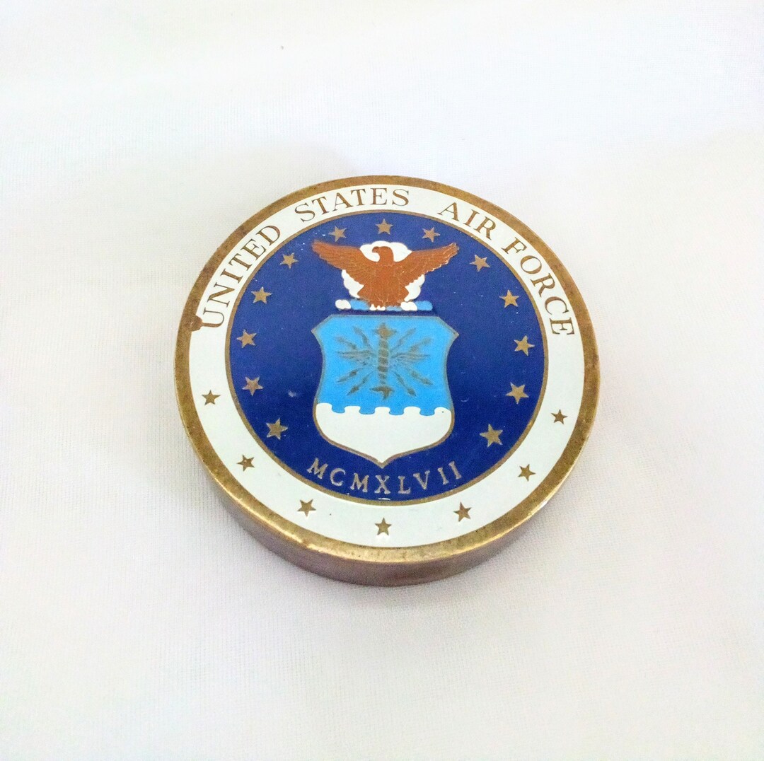 Vintage U.S. Air Force Brass Paperweight, Rare Solid Brass Air Force ...