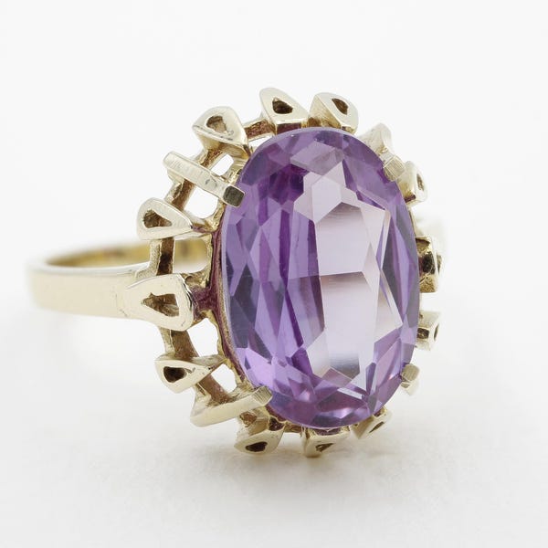 Purple Gold Ring - Etsy