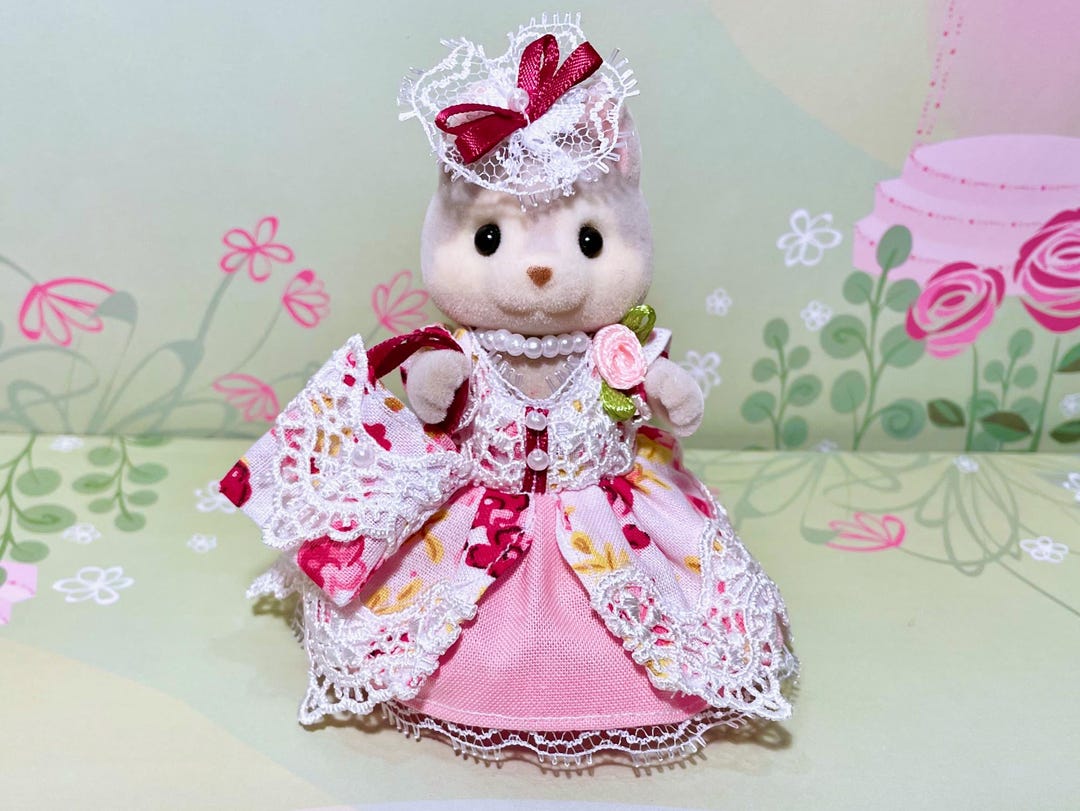 Fancy MOTHER DRESS - Original Handmade Outfit for Calico Critters ...