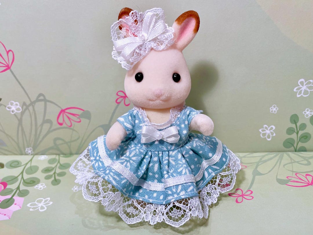 DRESS for MOTHER Calico Critters Animal Doll Figure Pretty Pale Blue ...