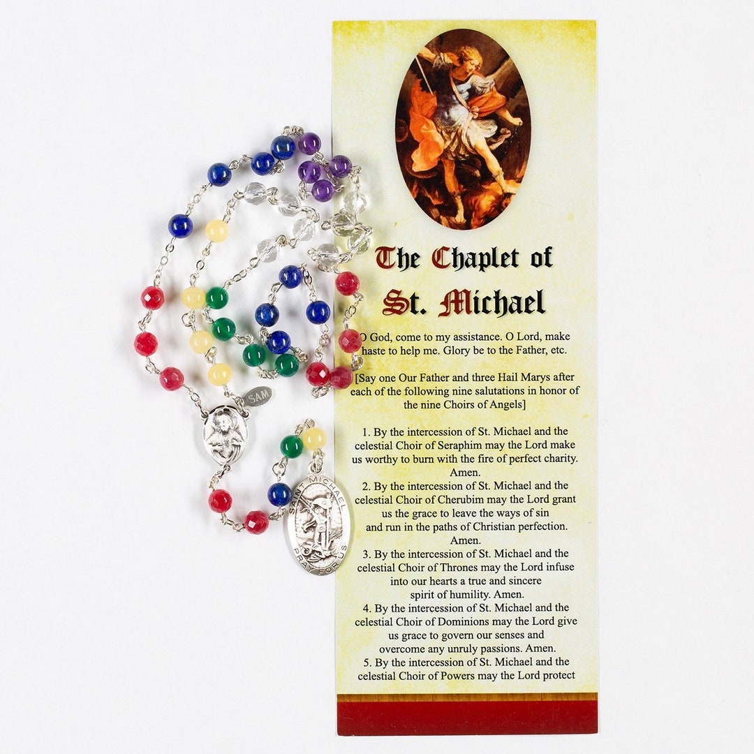 St. Michael Chaplet Rosary, Guardian Archangel - Handmade Gift for ...