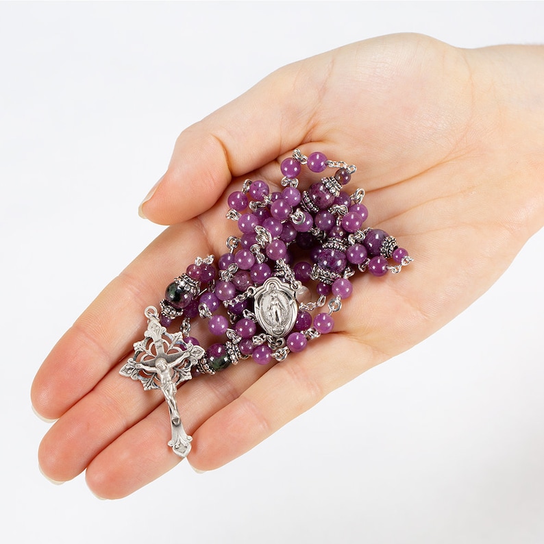 Red Ruby Catholic Rosary Handmade Heirloom Gift for Women - Etsy