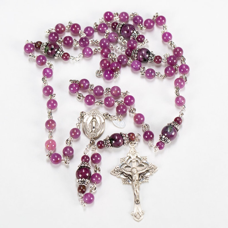 Red Ruby Catholic Rosary Handmade Heirloom Gift for Women - Etsy