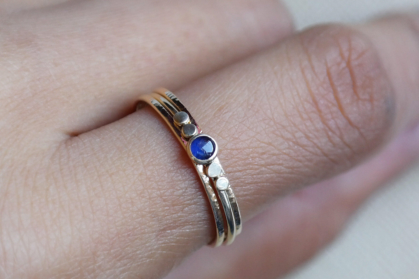 Sapphire Ring Gold Ring Sapphire Stacking Rings Birthstone | Etsy