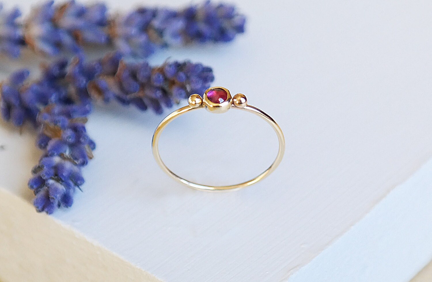 Gold Ruby Ring Ruby Birthstone Ring Dainty Thin Ring Ruby - Etsy