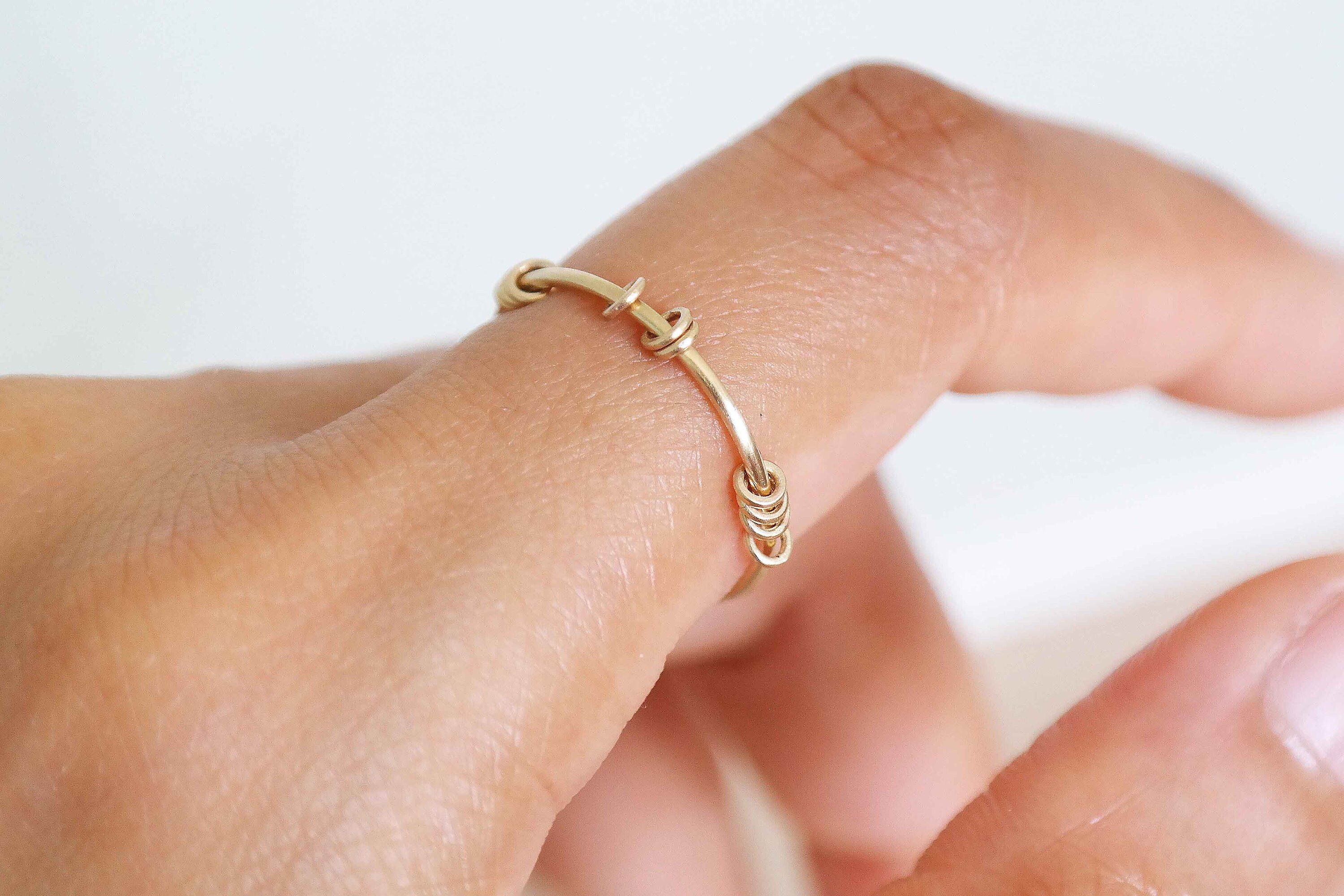 Solid Gold Spinning Ring Gold Fidget Ring Dainty Gold - Etsy Australia