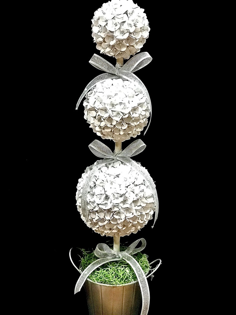 Winter White Topiary - Etsy