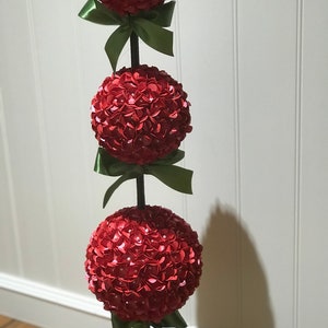 Red Topiary Tree - Etsy