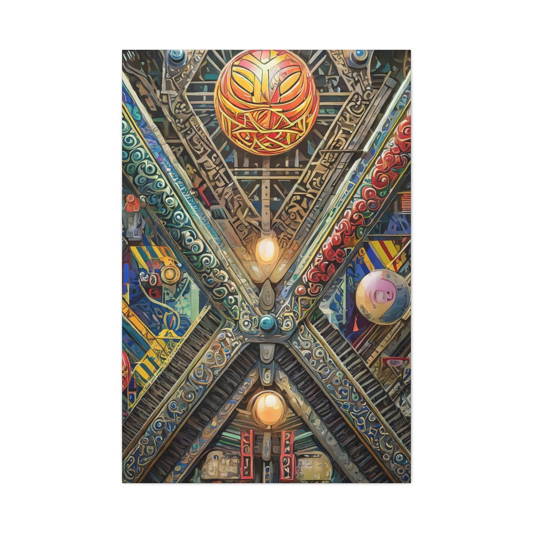 Mark Gilbert Designs Canvas Gallery Wraps- Art Deco Industrial Digital ...