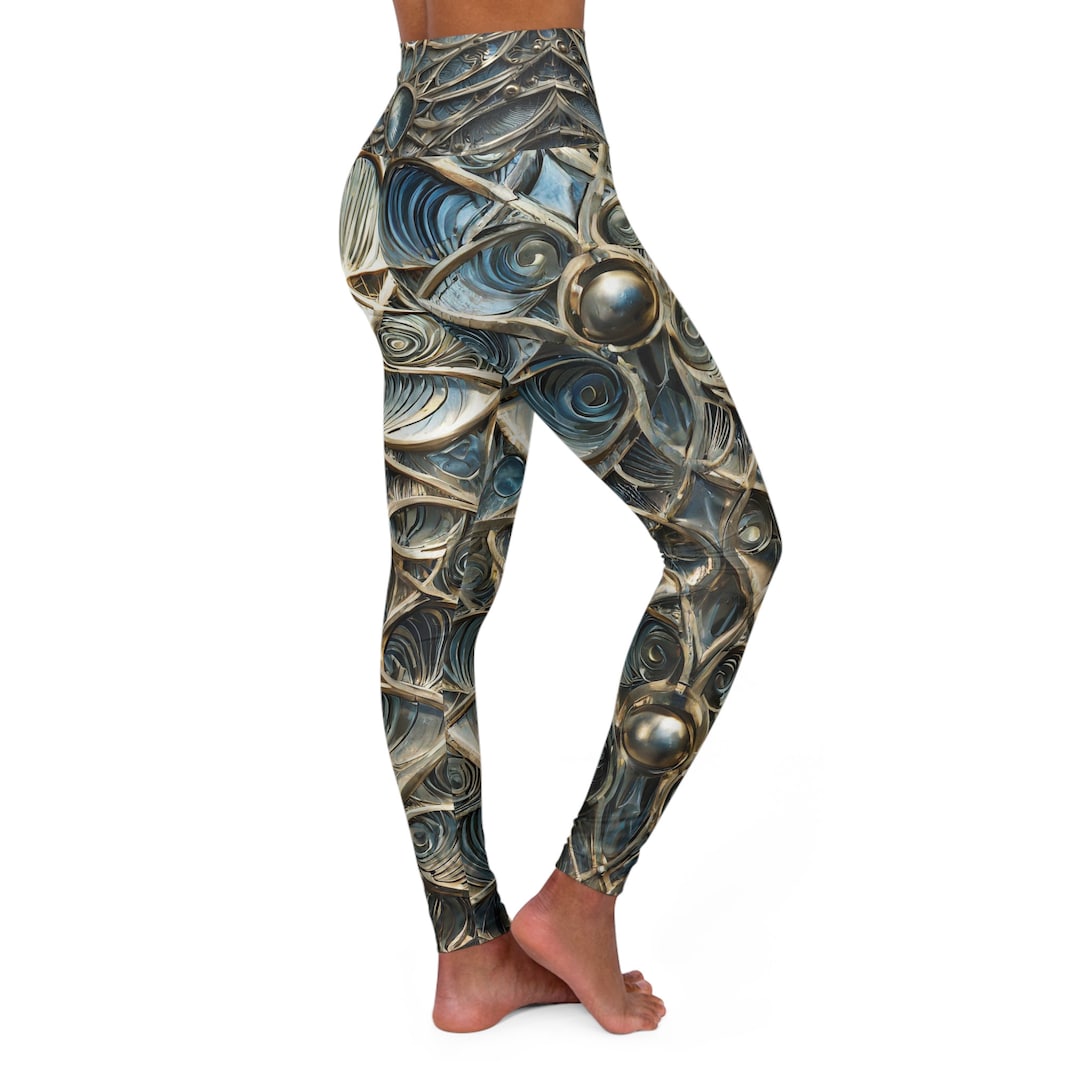 Mark Gilbert Designs, Steel Series, V12, High Waisted Yoga Leggings ...