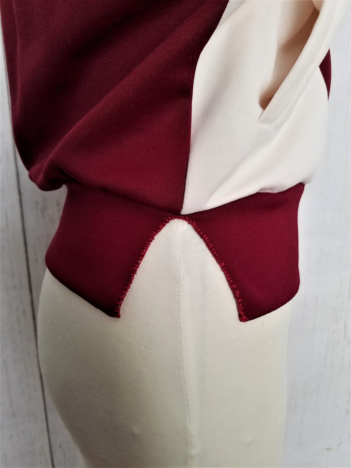 Retro Maroon Track Jacket 70's / 80's red & ivory | Etsy