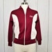 Retro Maroon Track Jacket - 70's / 80's Red & Ivory Zip-up Sweatshirt ...