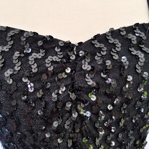 Sequin Peplum Cocktail Dress LBD Sweetheart, Spaghetti Strap, Midi ...