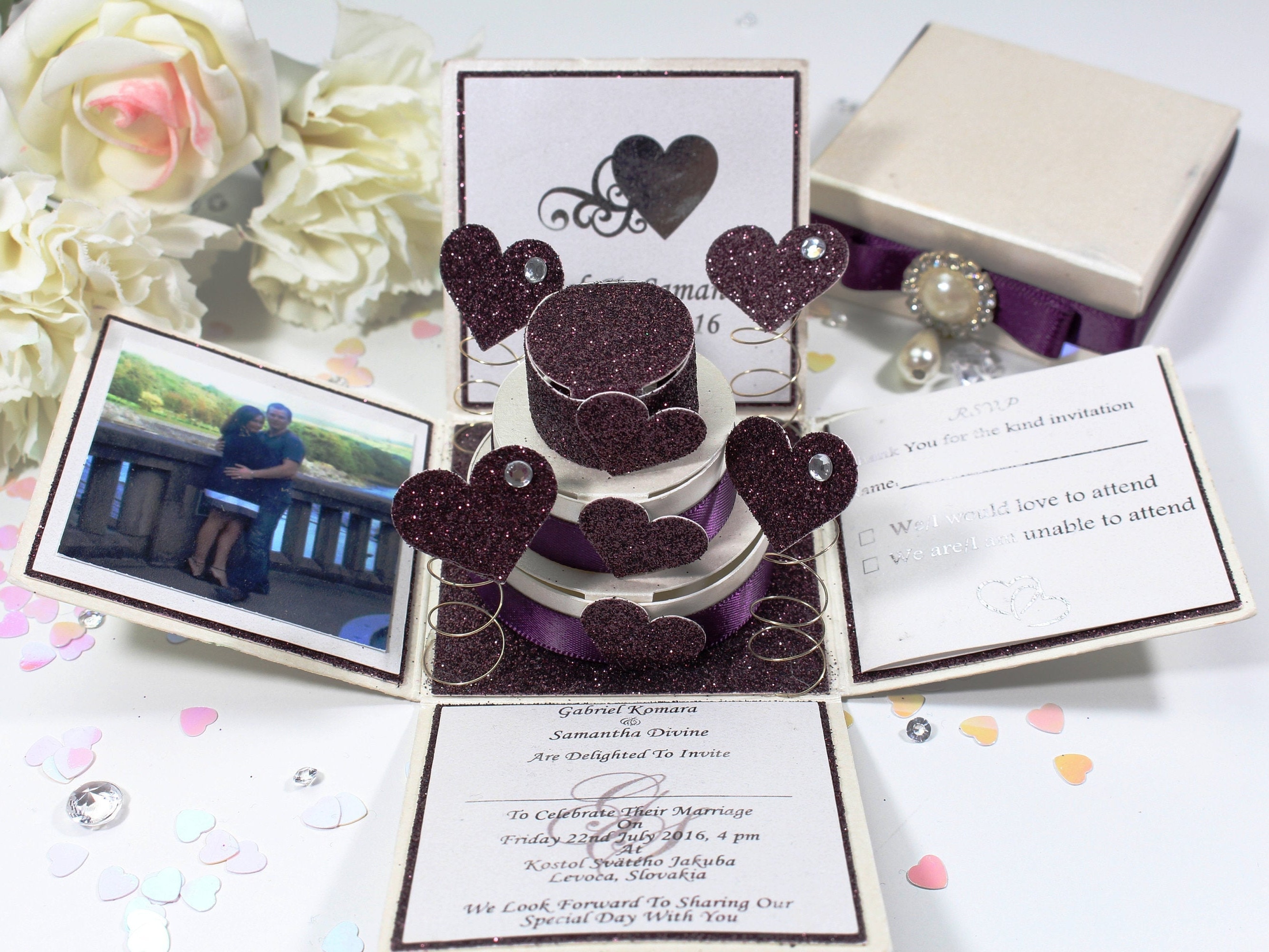 Exploding Box Wedding Invitations