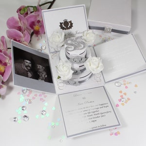 Round Cake Exploding Box Wedding Invitation - Etsy
