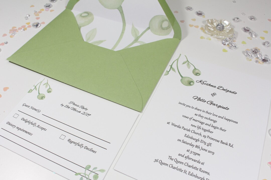A6 Printed Wedding Invitation - Etsy