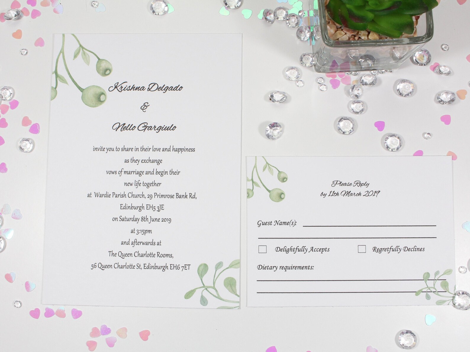 A6 Printed Wedding Invitation | Etsy