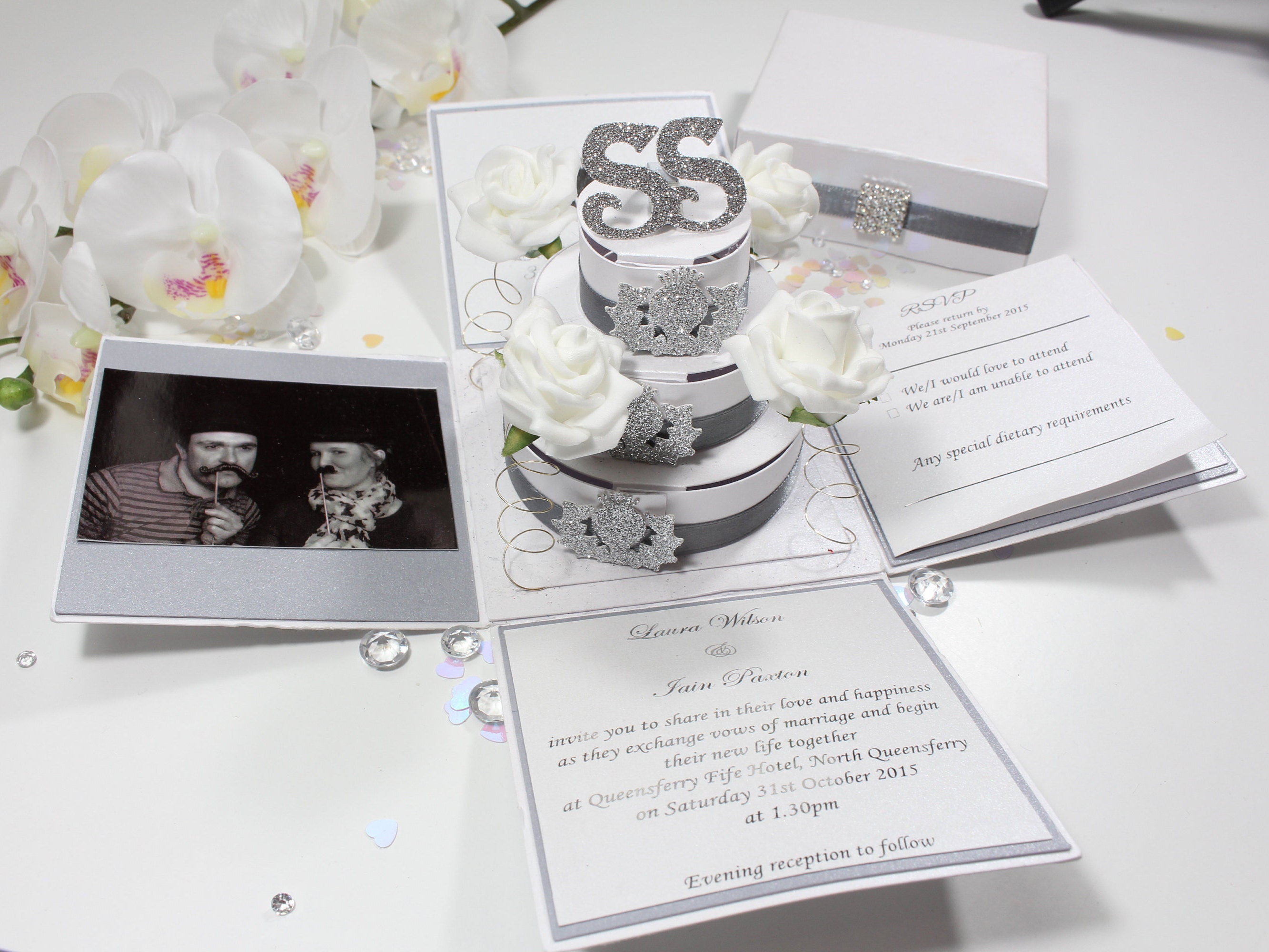 Round Cake Exploding Box Wedding Invitation | Etsy