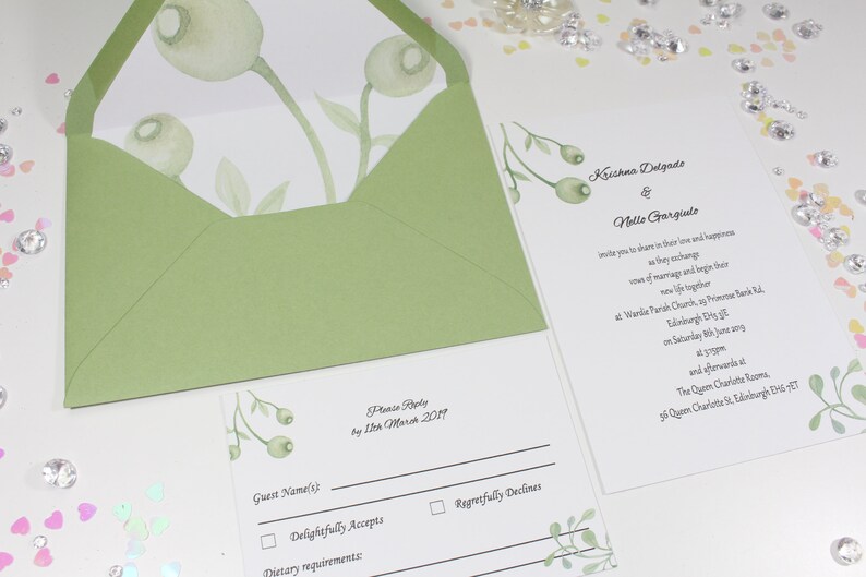 A6 Printed Wedding Invitation | Etsy