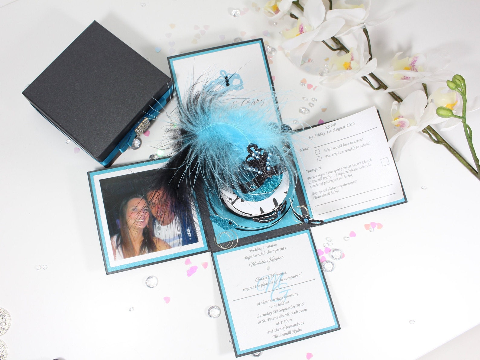 Masquerade Round Cake Exploding Box Wedding Invitation - Etsy