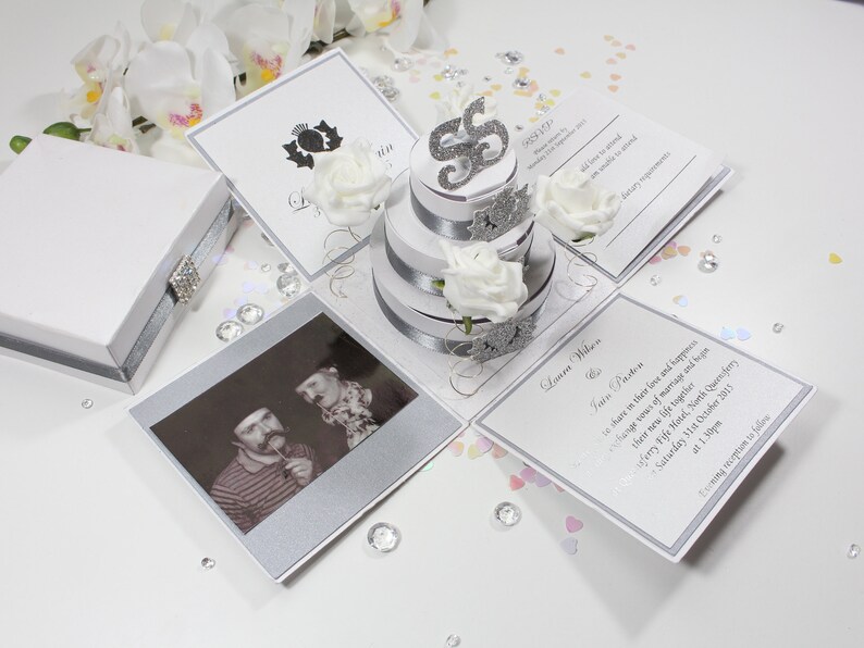 Round Cake Exploding Box Wedding Invitation | Etsy
