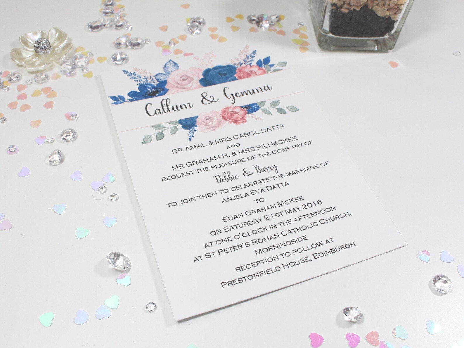 A6 Floral Printed Wedding Invitation - Etsy