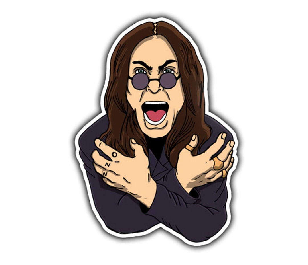 Ozzy Osbourne Sticker - Black Sabbath Sticker / Classic Rock Stickers ...