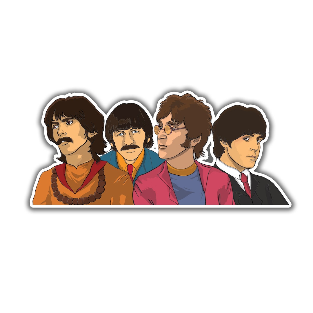The Beatles Sticker - Paul Mccartney Sticker / Beatles Gift / John ...