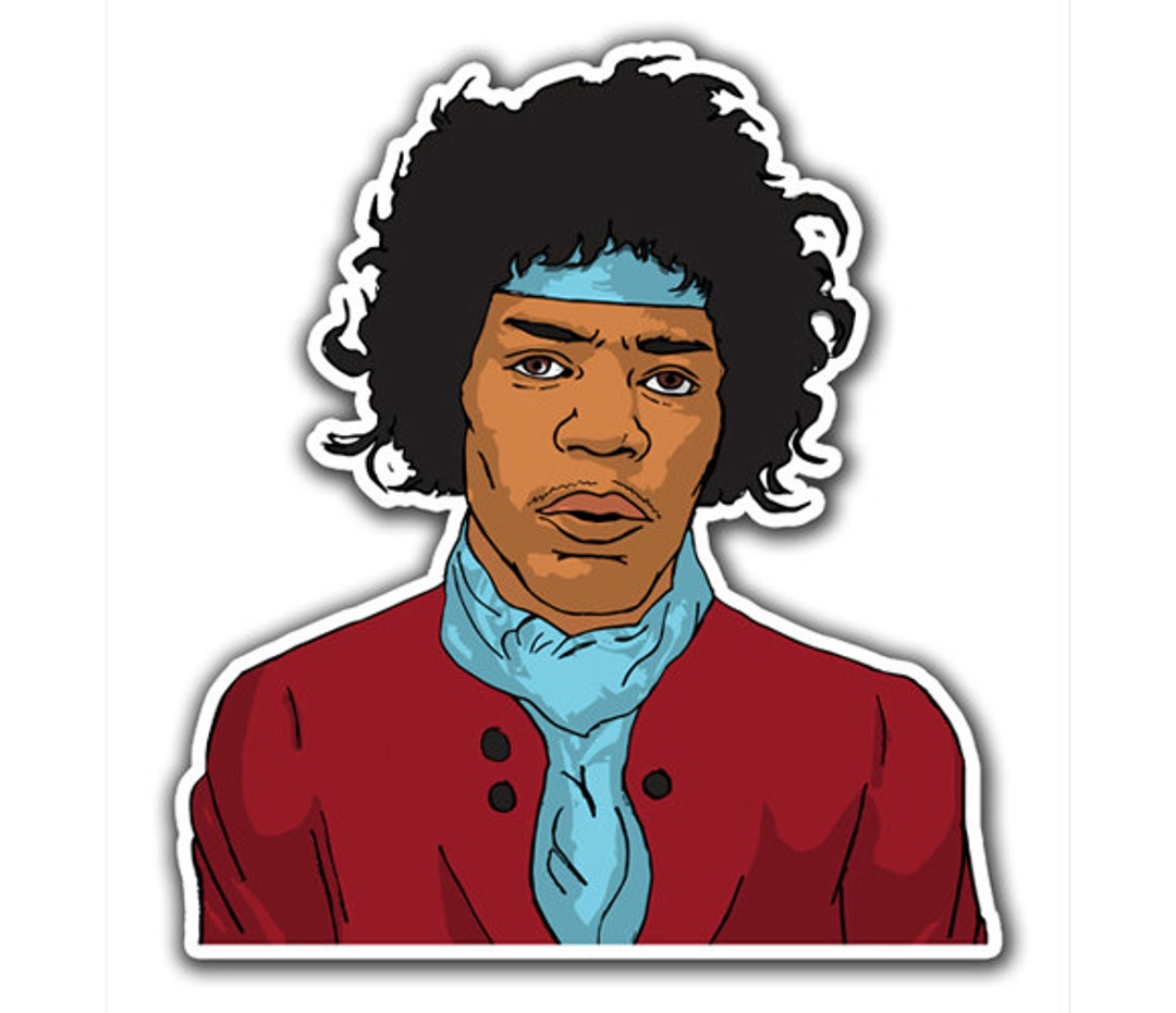 Jimi Hendrix Sticker - Waterproof Sticker / Purple Haze Sticker ...