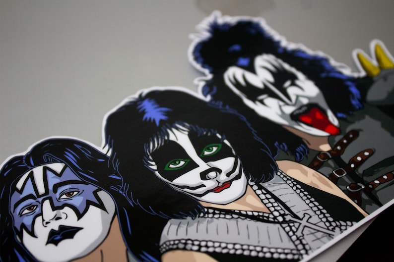 Kiss Sticker - Birthday Gift / Gene Simmons Sticker / Classic Rock ...