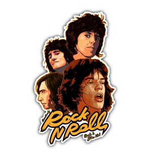 Rolling Stones Sticker - Mick Jagger Sticker / Classic Rock Stickers ...