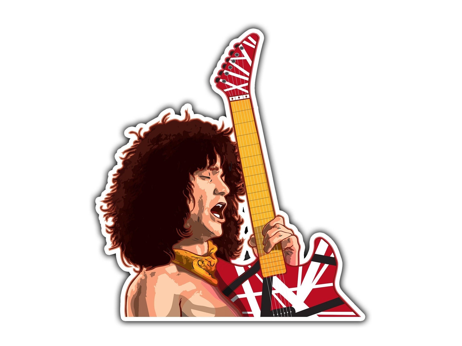 Eddie Van Halen Sticker - Birthday Gift / Classic Rock Stickers / Metal ...