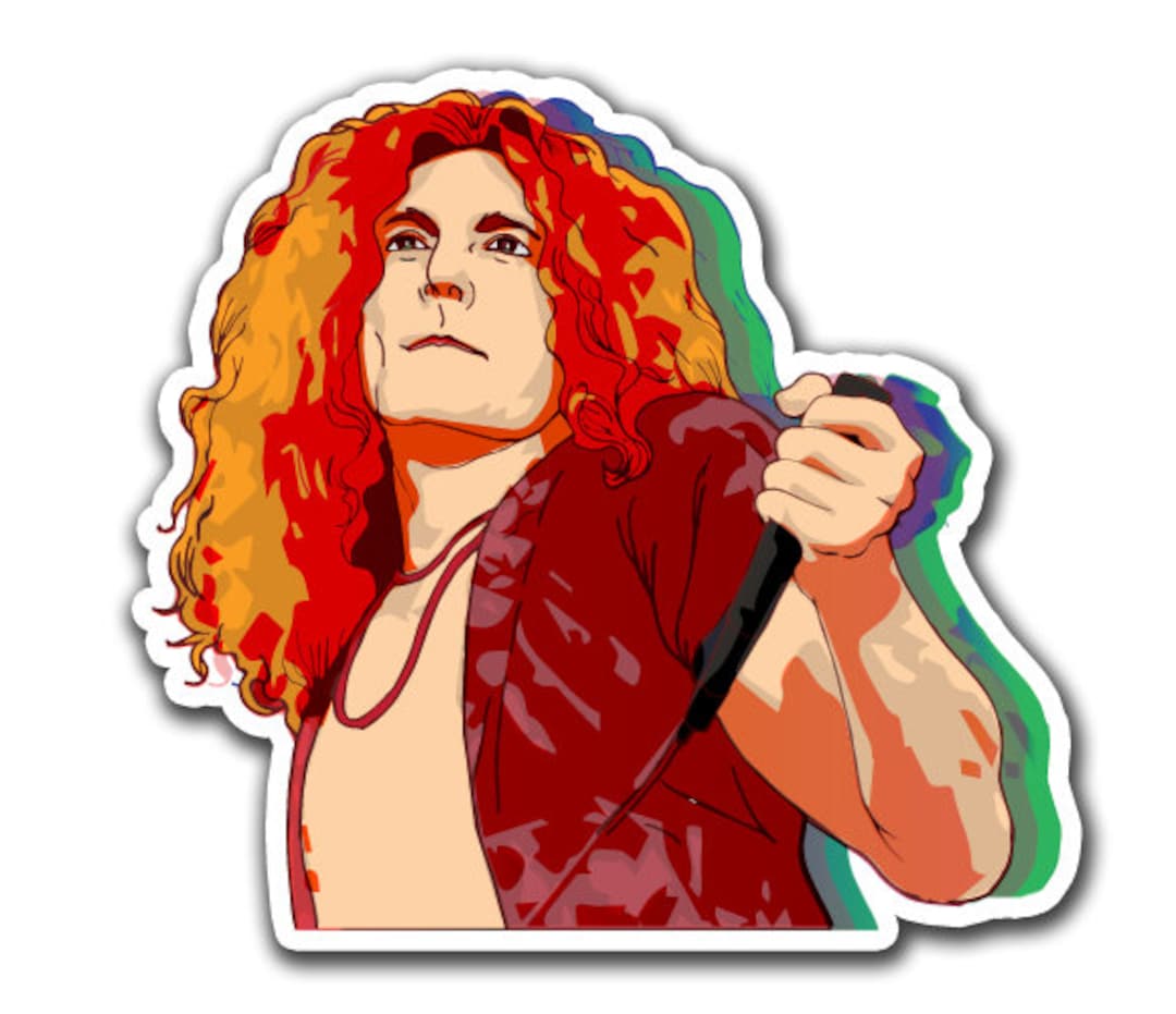 Robert Plant Sticker - Led Zeppelin Gift / Led Zeppelin Sticker ...