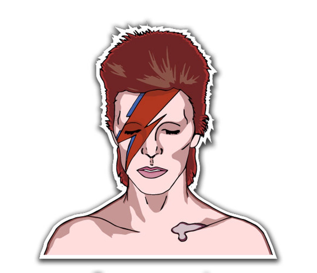 David Bowie Sticker - Aladdin Sane Sticker / Classic Rock Stickers ...