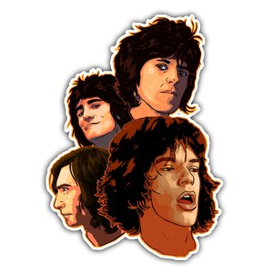 Rolling Stones Sticker - Mick Jagger Sticker / Classic Rock Stickers ...