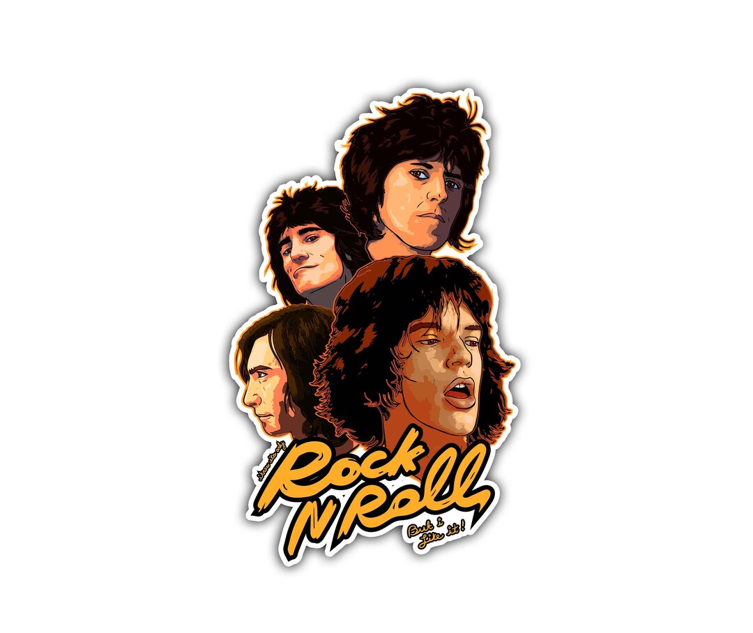Rolling Stones Sticker - Mick Jagger Sticker / Classic Rock Stickers ...