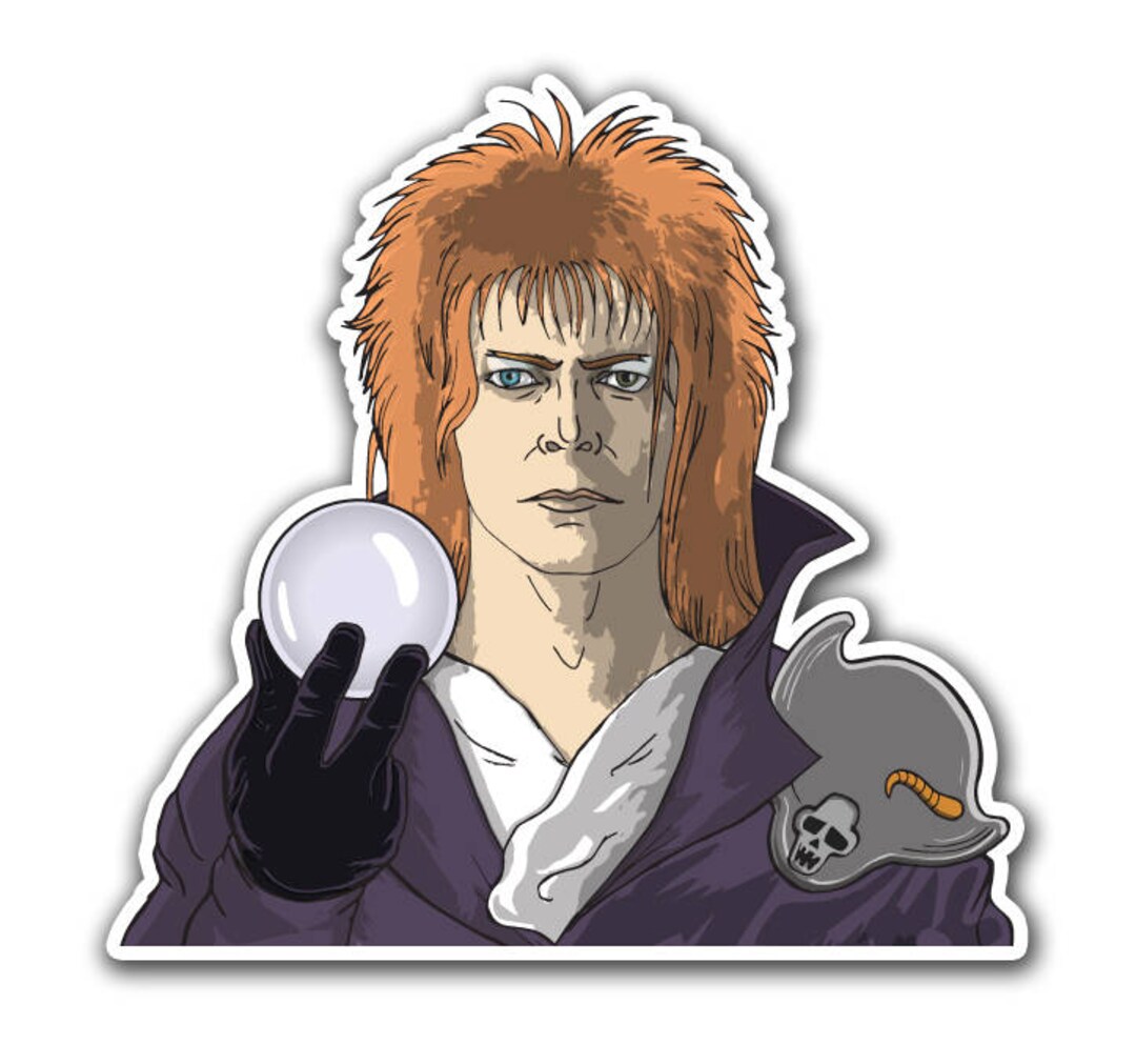 Jareth Sticker - David Bowie Sticker / Classic Rock Stickers ...