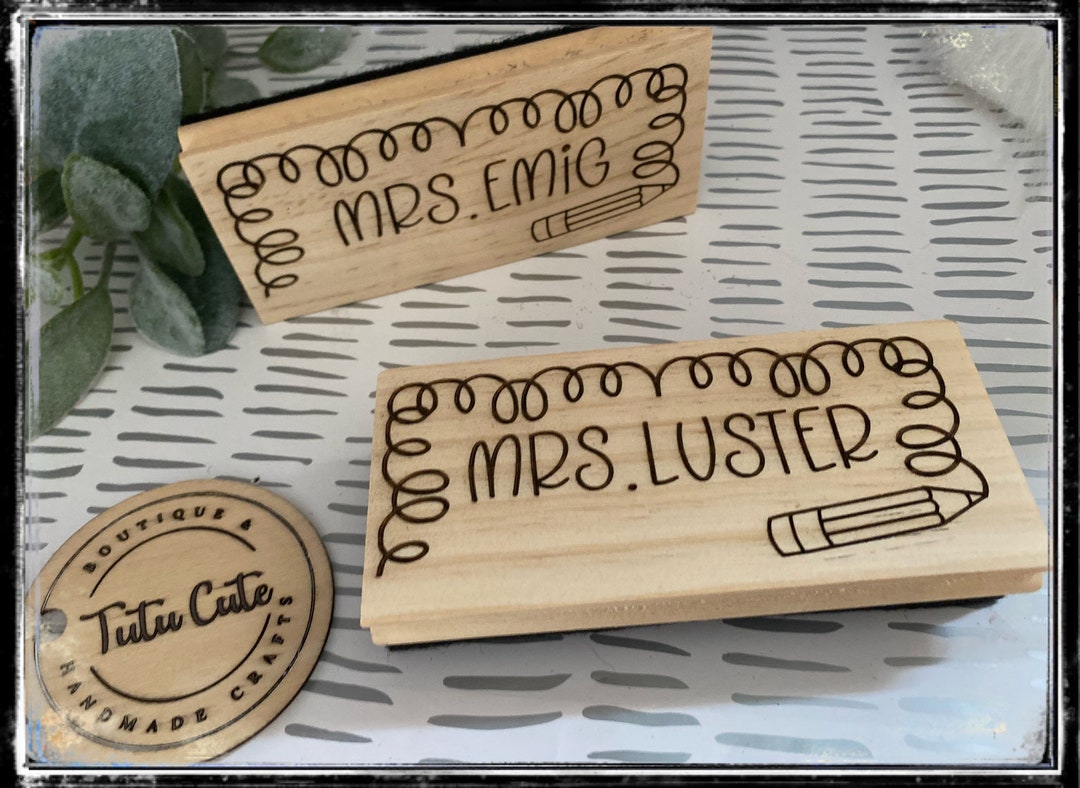 Monogrammed Teacher Eraser! Chalkboard Eraser- Dry Eraser Board Eraser ...