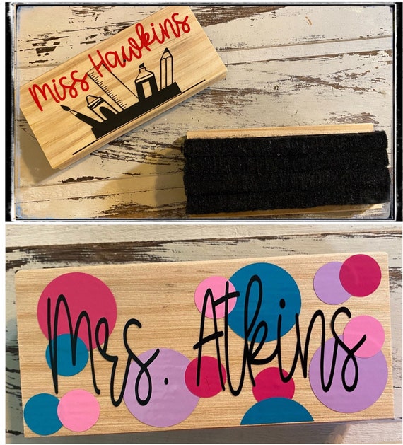 Monogrammed Teacher Eraser Chalkboard Eraser Dry Eraser - Etsy