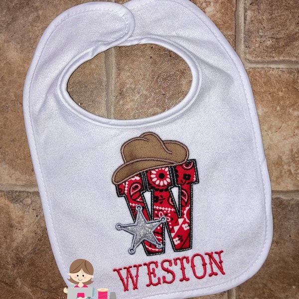 Cowboy Bib - Etsy