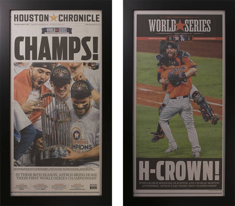 Two Framed Houston Astros World Series 2017 Newspaper Frames - Etsy