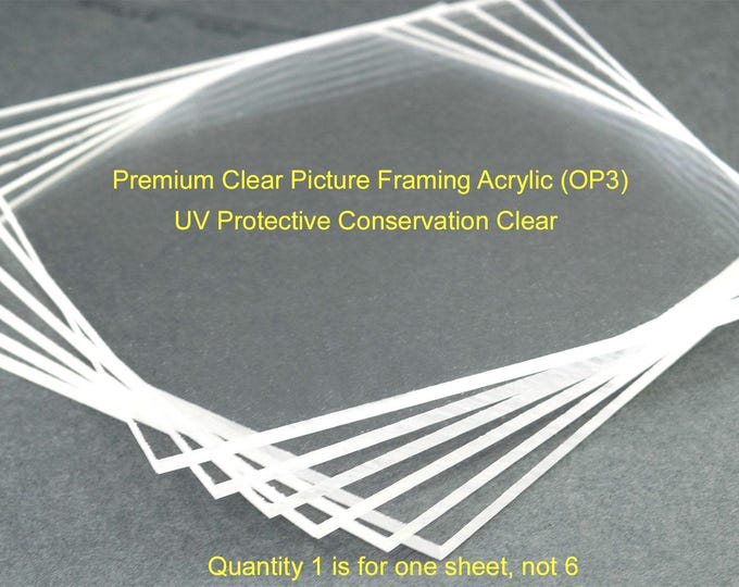 99% UV Protective Picture Framing Acrylic Sheet. Conservation Clear ...